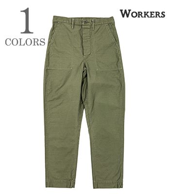 WORKERS ワーカーズ Reversed Sateen|ベーカーパンツ|スリムフィット『USN Baker Slim Fit』【アメカジ・ミリタリー】25a-4-b-sf