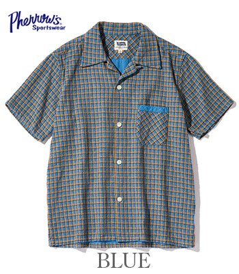PHERROWS フェローズ 半袖|接結|ダブルガーゼ|オープンカラーシャツ