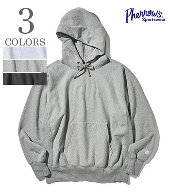 PHERROWS フェローズ 裏毛|リバース切り替え|へービーウェイト|スウェットパーカー『REVERSE PARKA』【アメカジ・カレッジ】24W-PRHP