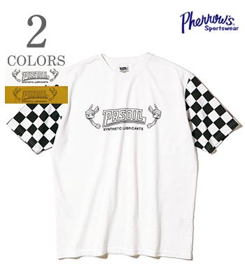 PHERROWS フェローズ 半袖|プリントTシャツ『PRSOIL SST』【アメカジ・モーターサイクル】25S-PSPT1