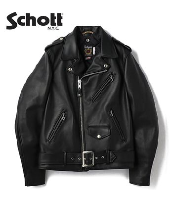 Schott ショット Made in USA|ステアハイド|ダブルライダース|782-3950084『613UST ONE STAR RIDERS TALL』【アメカジ・モーターサイクル】5950017