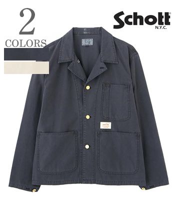 Schott ショット コットンバックサテン|カバーオール『BACK STAIN COVERALL』【アメカジ・モーターサイクル】782-5152005