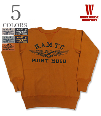 WAREHOUSE ウエアハウス 裏毛|丸胴|セットイン|フリーダムスリーブ|スウェット『N.A.M.T.C. SET IN FREEDOM SWEAT』【アメカジ・カレッジ】403-NAMTC