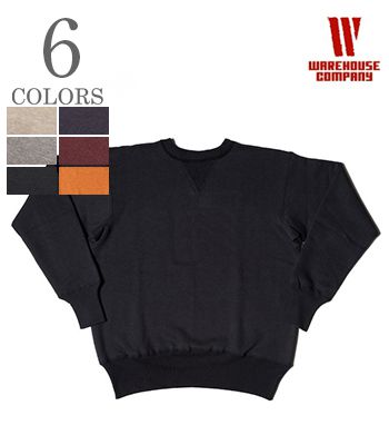 WAREHOUSE ウエアハウス 裏起毛|丸胴|無地|セットインフリーダムスリーブ|スウェット『SET IN FREEDOM SWEAT PLAIN』【アメカジ・カレッジ】403-PLAIN