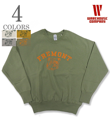 WAREHOUSE 2nd hand ウエアハウス 裏毛|丸胴|セコハン|ラグランスリーブ|スウェット『FREMONT SWEAT』【アメカジ・カレッジ】461-FREMON