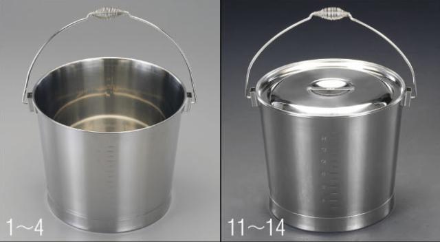 エスコ ESCO 15L バケツ(ステンレス製/ふた付) EA508S-13 WO店の通販はau PAY マーケット - ヒロチー商事 | au PAY マーケット－通販サイト