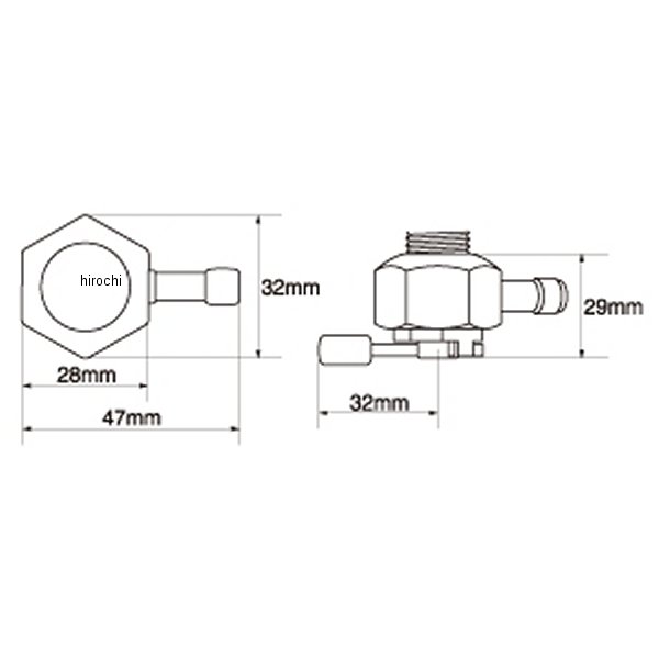 ピンゲル PINGEL シングルアウト 4000シリーズ 3/8NPT ヘックスデザイン ON/OFF/リザーブ付き WO店
