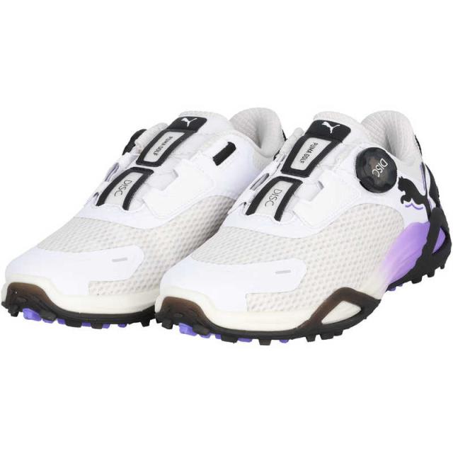 プーマ　ゴルフシューズ シャドウキャット ニトロ ディスク スパイクレス [レディース/24.0cm] PUMA WHITE×PUMA BLACK×DARK AMETHYST　31083309_25FW
