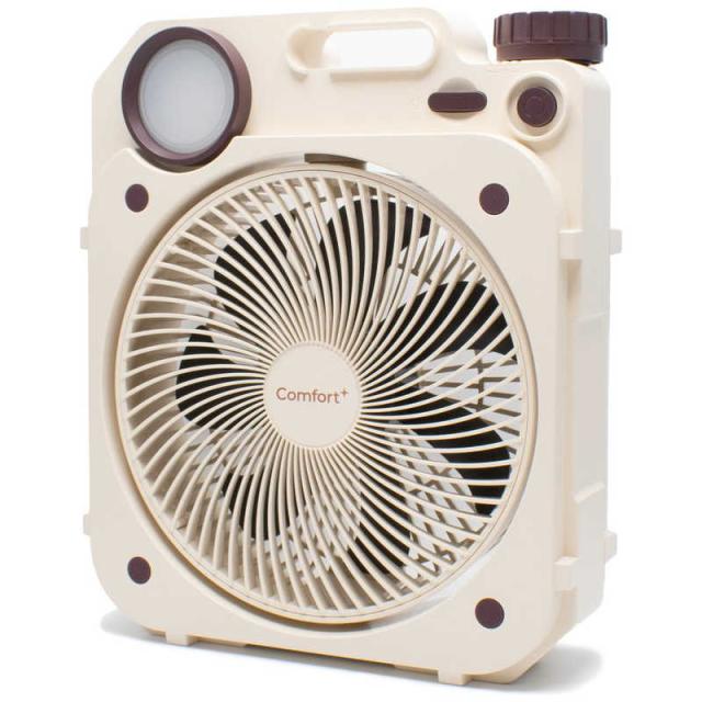 クマザキエイム　卓上扇風機 DCモーター搭載 (省エネタイプ) 自動首振り機能あり Air Force Fan Confort＋ 充電式 クリームベージュ　AF8-17B