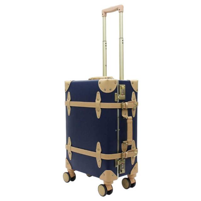 シフレ　ユーラシア トランク ソフトキャリーバッグ 宿泊 目安：2泊〜3泊 約26L ネイビー/ベージュ　EUR3112-44