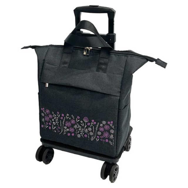 レップ　フローリス 4輪カート カートとしてもバッグとしても使える2WAY仕様 4段階の高さ調節が可能なハンドル ブラック　REP572108