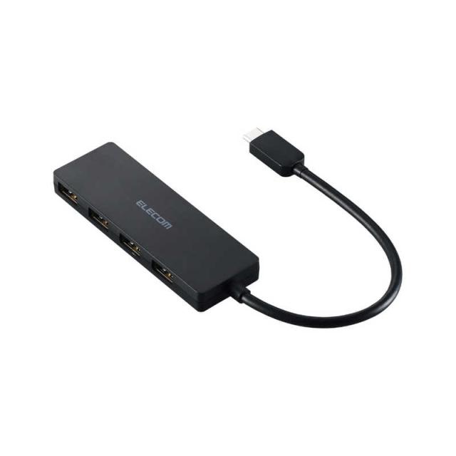 エレコム ELECOM USB Type-C ハブ USB2.0 USB-A ×4 バスパワー コンパクト 薄型 ケーブル長15cm ブラック U2HC-H040XBKの通販はau PAY ...
