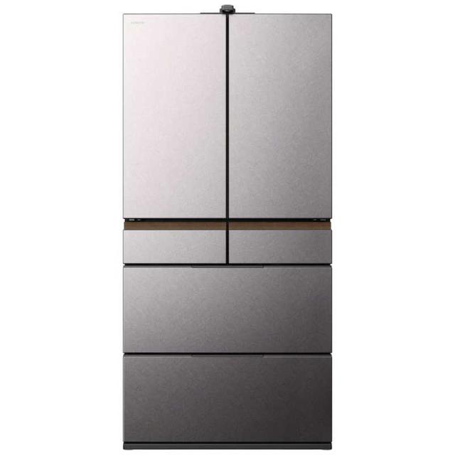 日立　HITACHI　冷蔵庫 6ドア 670L フレンチドア(観音開き) GXCCタイプ まんなか冷凍 冷蔵庫カメラ 幅88cm バイブレーションモーブグレー　R-GXCC67X-H（標準設置無料）