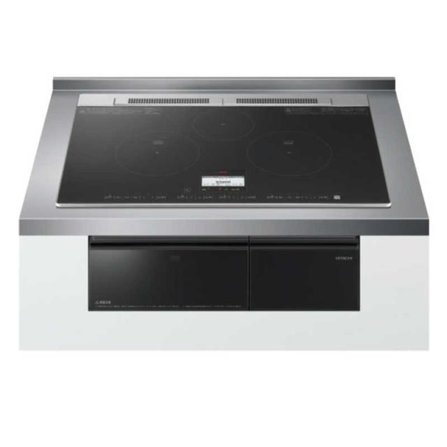 日立　HITACHI　ビルトインIHクッキングヒーター N8ATシリーズ ブラック(宅配商品)　HTN8AKTWF