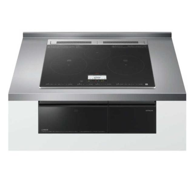 日立　HITACHI　ビルトインIHクッキングヒーター N8ATシリーズ ブラック(宅配商品)　HTN8AKTF