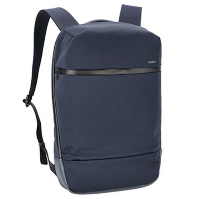 ゾンネ　SONNE NVY ［ 撥水加工 止水ファスナー 14インチノートPC 収納可 通勤 通学 ビジネスバッグ バックパック］ SONNE ネイビー　SO-SOSL001