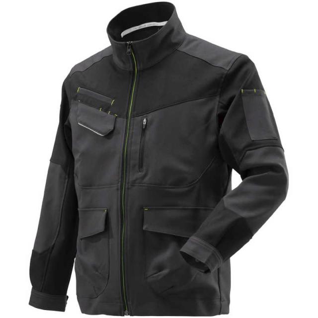 ミズノ　ワークジャケット(通年向け) ［ユニセックス］ 08：チャコール×ブラック 4XLサイズ　F2JE119408-4XL-8