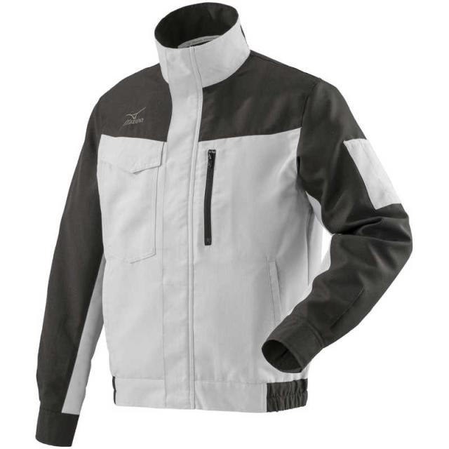 ミズノ　ワークジャケット(春夏向け) ［ユニセックス］ 4XL-8 73：チャコールグレー×ベイパーシルバー　F2JE018373