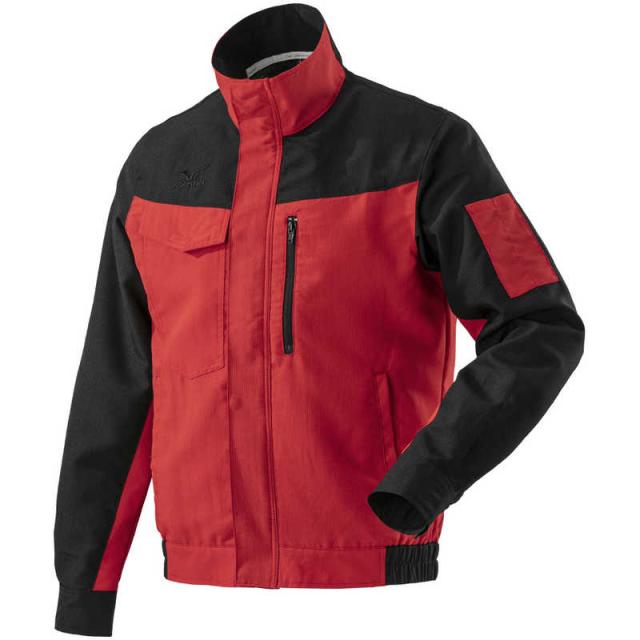 ミズノ　ワークジャケット(春夏向け) ［ユニセックス］ XL 96：ブラック×チャイニーズレッド　F2JE018396