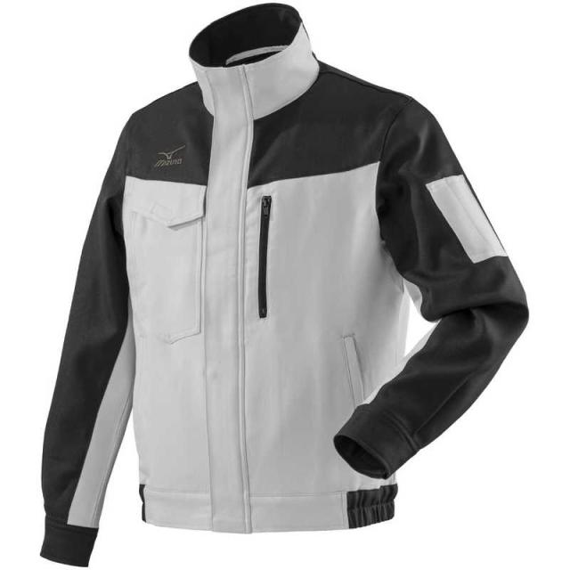 ミズノ　ワークジャケット(通年素材) ［ユニセックス］ 3XL-8 73：チャコールグレー×ベイパーシルバー　F2JE018673