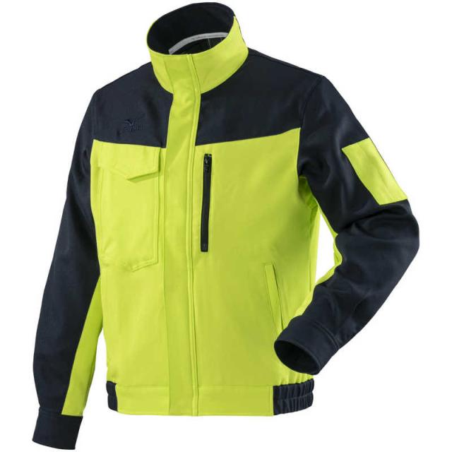 ミズノ　ワークジャケット(通年素材) ［ユニセックス］ S 85：ネイビー×ライムグリーン　F2JE018685