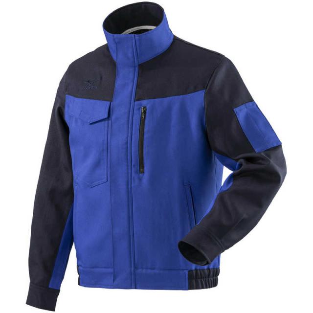 ミズノ　ワークジャケット(通年素材) ［ユニセックス］ XL 87：ネイビー×ブルー　F2JE018687