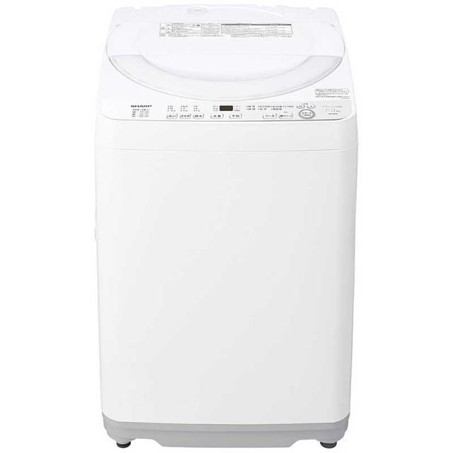 シャープ　SHARP　全自動洗濯機 ホワイト系［洗濯機6.0kg/乾燥機能無/上開き］　ES-GE6K-W（標準設置無料）