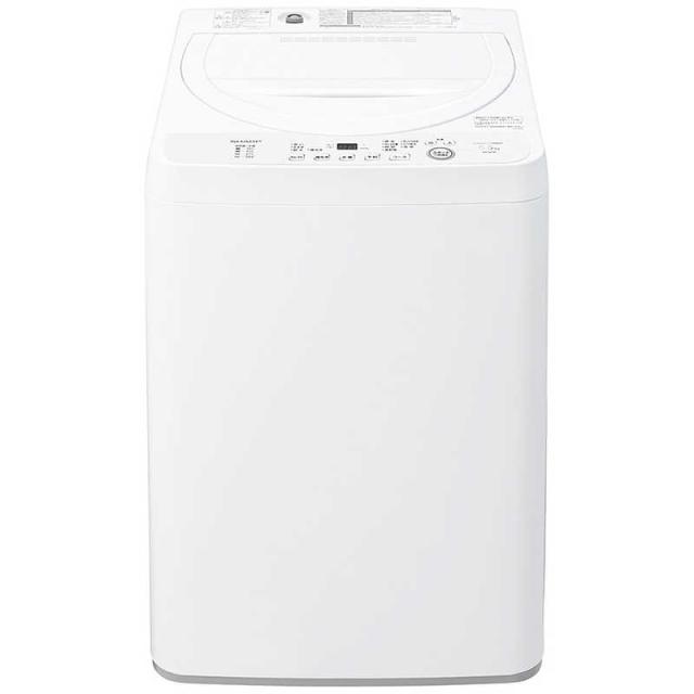 シャープ　SHARP　全自動洗濯機 ホワイト系［洗濯機5.0kg/乾燥機能無/上開き］　ES-GE5K-W（標準設置無料） シャープ SHARP 全自動洗濯機 ホワイト系［洗濯機5.0kg/乾燥機能無/上