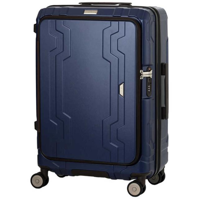 レジェンドウォーカー　BLUE WHALE フロントオープン 容量拡張7cm ボトムハンドル＆ドリンクホルダー装備 LEGEND WALKER ［TSAロック搭載］ ネイビー　5525-48NV