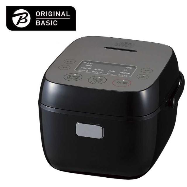 ORIGINALBASIC　炊飯器 3合 URBAN CAFE SERIES アーバンカフェシリーズ  マイコン ステンレスブラック　JJ-XP2M32A-XK