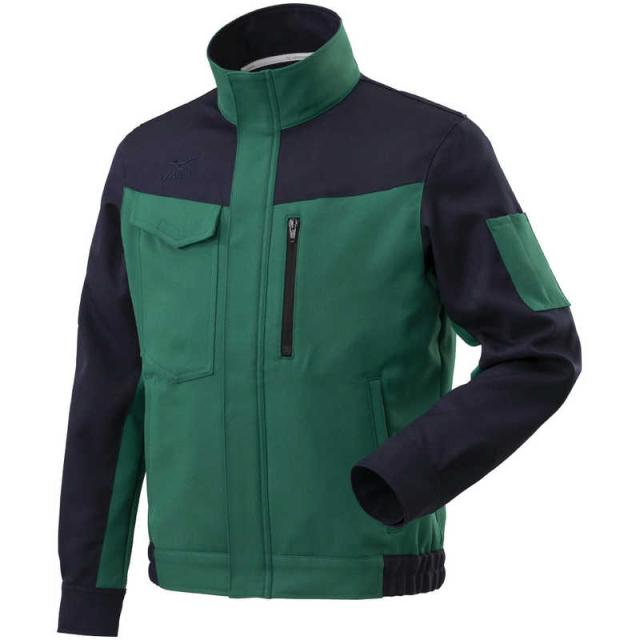 ミズノ　ワークジャケット(通年素材) ［ユニセックス］ XL 83：ネイビー×ディープグリーン　F2JE018683