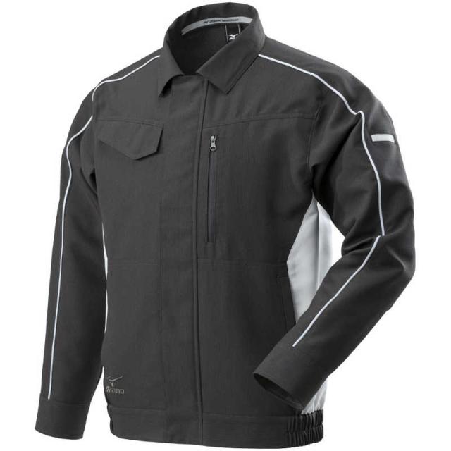 ミズノ　ワークジャケット(春夏向け) ［ユニセックス］ 3XL-8 90：チャコールグレー×ベイパーシルバー　F2JE218390