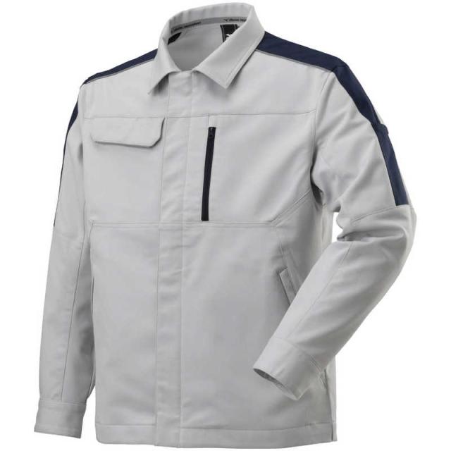 ミズノ　ワークジャケット(通年向け) ［ユニセックス］ 2XL 04：ライトグレー×ネイビー　F2JE158104