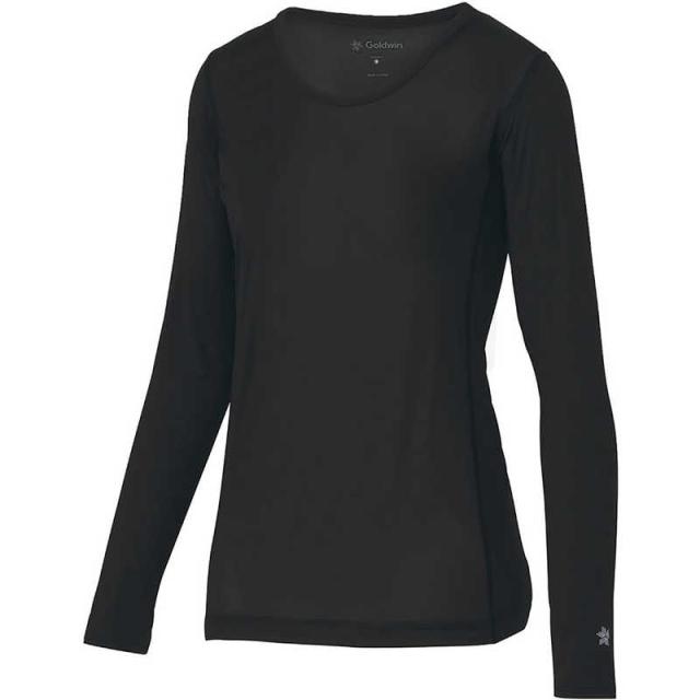 ゴールドウィン　C3fit(シースリーフィット) レディース クーリングラウンドネックロングスリーブ ブラック 1(S) 【返品交換不可】　GCW65102