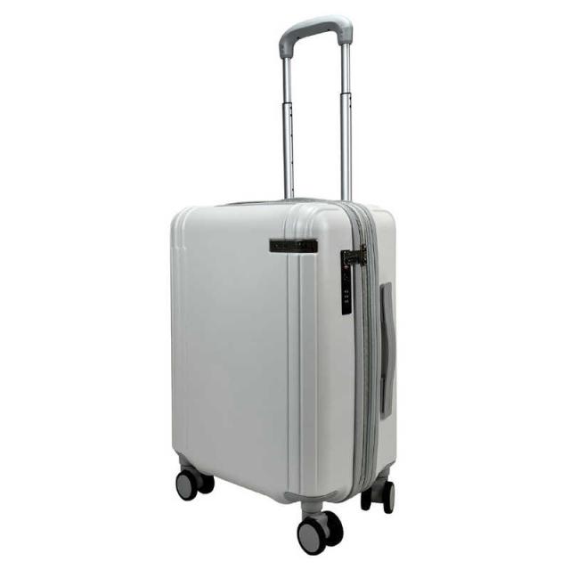 ACE　DESINED BY ACE IN JAPAN キャスターストッパー付スーツケース 機内持ち込みサイズ ［TSAロック搭載］ ミストホワイト　ACE-549206