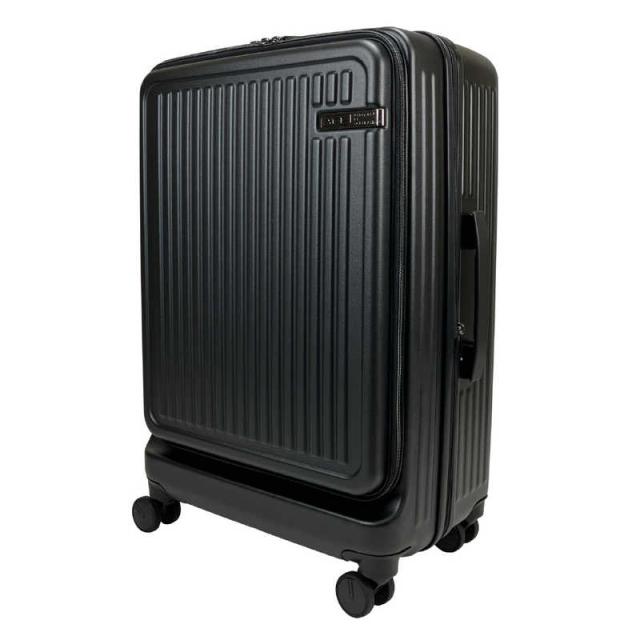 ACE　DESINED BY ACE IN JAPAN フロントオープンラゲージ 67-75L 拡張型サイズ ［TSAロック搭載］ ブラック　ACE-548201