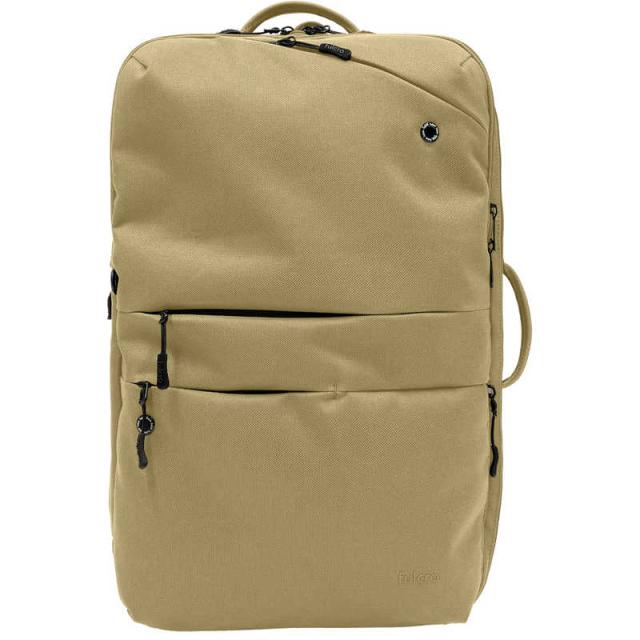 FULCRO　カジュアルリュック ビジネスリュック PC対応 15inch 拡張機能付き 撥水 ベージュ　fma-0017-BE