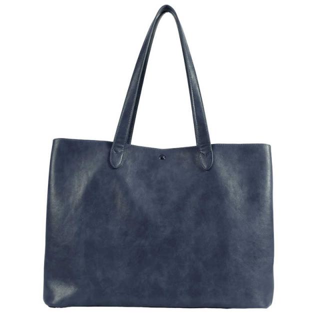 FULCRO　トートバッグ カジュアルバッグ ビジネストート PC対応 15inch フェイクレザー ネイビー　fca-1004-NV