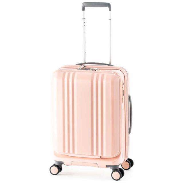 A.L.I　ハードキャリー デカかるEdge フロントオープンタイプ コーラルピンク [TSAロック搭載 /37(+7)L /1泊〜2泊]　ALI07718FW