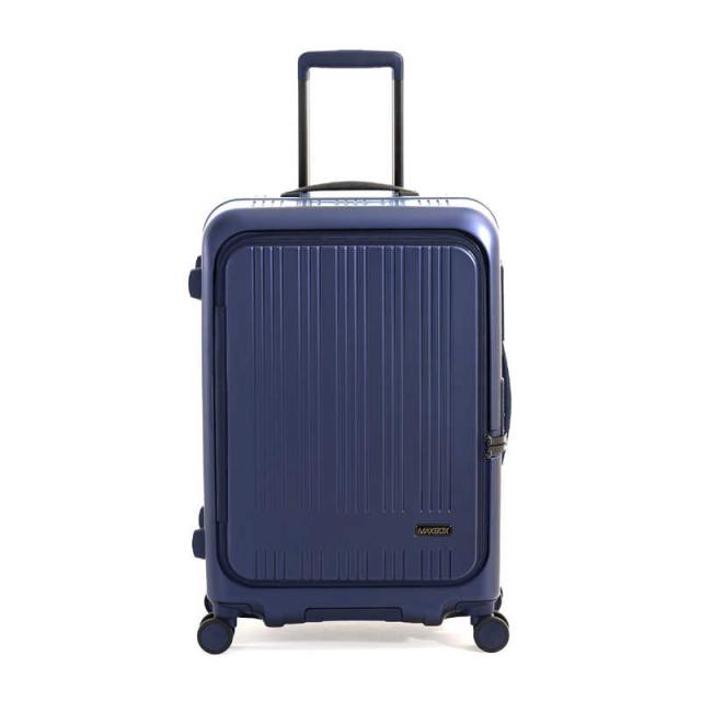 A.L.I　スーツケース ジッパータイプ 宿泊目安：4〜6日間 65L 横開きフロントオープン 前輪ストッパー 内装抗菌・防臭加工 鉄紺　MX-8011RV-24