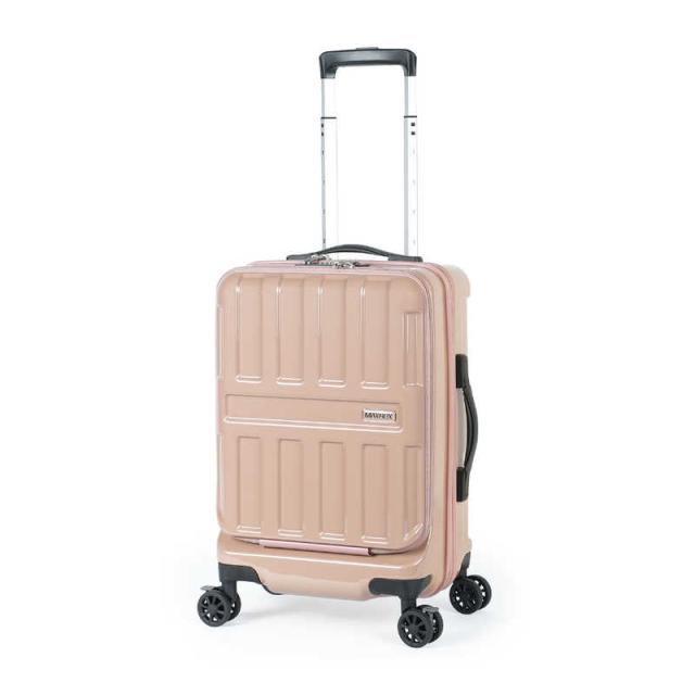 A.L.I　スーツケース ジッパータイプ 宿泊目安：1〜3日間 36L ストッパー機能 フロントオープン TSAロック搭載 モカ　ALI-8511-18