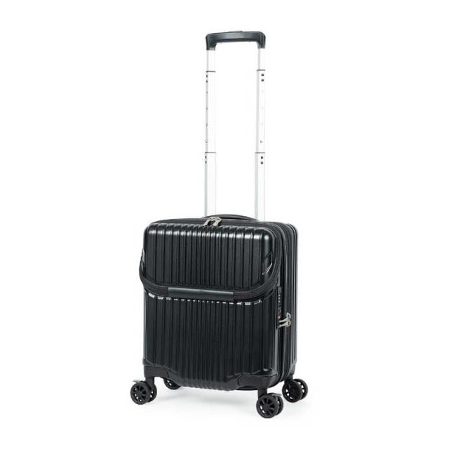 A.L.I　スーツケース ジッパータイプ 宿泊目安：1〜3日間 025L 拡張機能搭載 キャスターストッパー ロッカー対応 コンパクトキャリー マットブラック　ALI-6060TP-14W