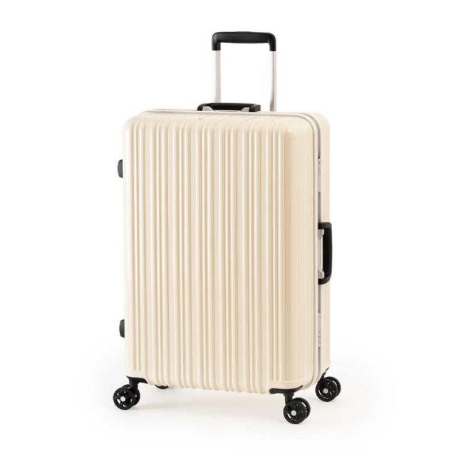 A.L.I　スーツケース フレームタイプ 宿泊目安：4〜6日間 064L 超軽量 高剛性フレーム TSAロック搭載 バニラ　ALI-5088-24