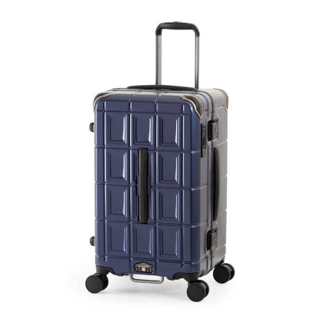 A.L.I　スーツケース PANTHEON パンテオン フレームボックスタイプ 前輪ストッパー搭載 [70L /1週間以上] マットネイビー　PTB-2008-M