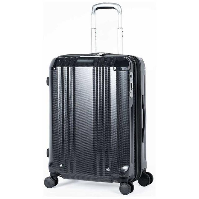 A.L.I　スーツケース ジッパータイプ 宿泊目安：4〜6日間 52L 拡張機能搭載 前輪ストッパー ダブルホイールキャスター ウェーブBK　ALI-089-22W