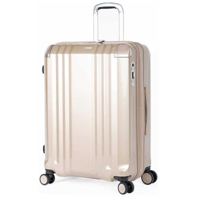 A.L.I　スーツケース ジッパータイプ 宿泊目安：7〜9日間 70L 拡張機能搭載 前輪ストッパー ダブルホイールキャスター シャンパンGD　ALI-089-24W