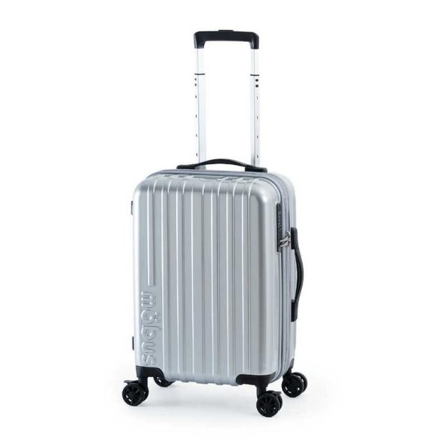 MOBUS　スーツケース ジッパータイプ 宿泊目安：1〜3日間 031L 拡張機能搭載 フットストッパータイプ USB充電ポート付属 機内持ち込み可能サイズ mobus シルバー　MBC-1912-18W