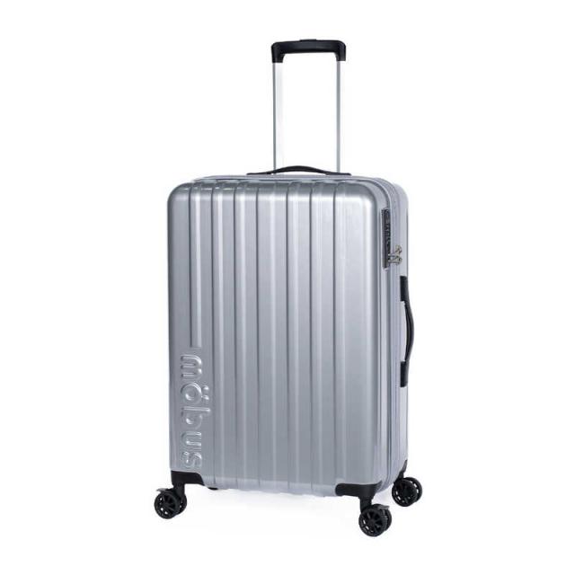 MOBUS　スーツケース ジッパータイプ 宿泊目安：4〜6日間 065L 拡張機能搭載 フットストッパータイプ USB充電ポート付属 mobus シルバー　MBC-1912-24W