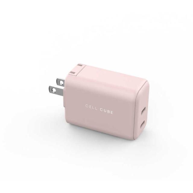 ファンマックスジャパン CellCube 折り畳み式プラグ AC充電器 急速充電65W/PD×2ポート [2ポート /USB Power ...