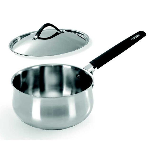 BARAZZONI　IH対応 蓋付 ソースパン 14cm 33CARATI INOX シルバー ［IH対応］　170610014